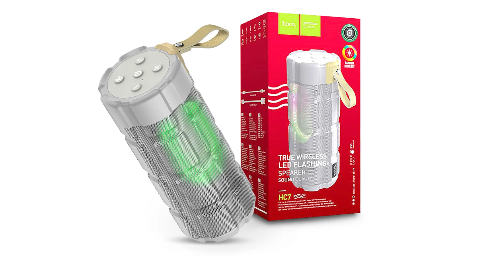 HOCO vezeték nélküli bluetooth hangszóró - HOCO HC7 Pleasant LED ...