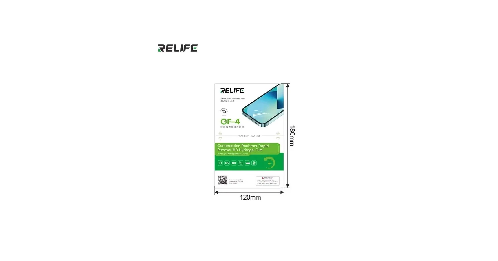 RELIFE GF-4 HD Hydrogel Recovery fólia okostelefon készülékhez – 50 db ...