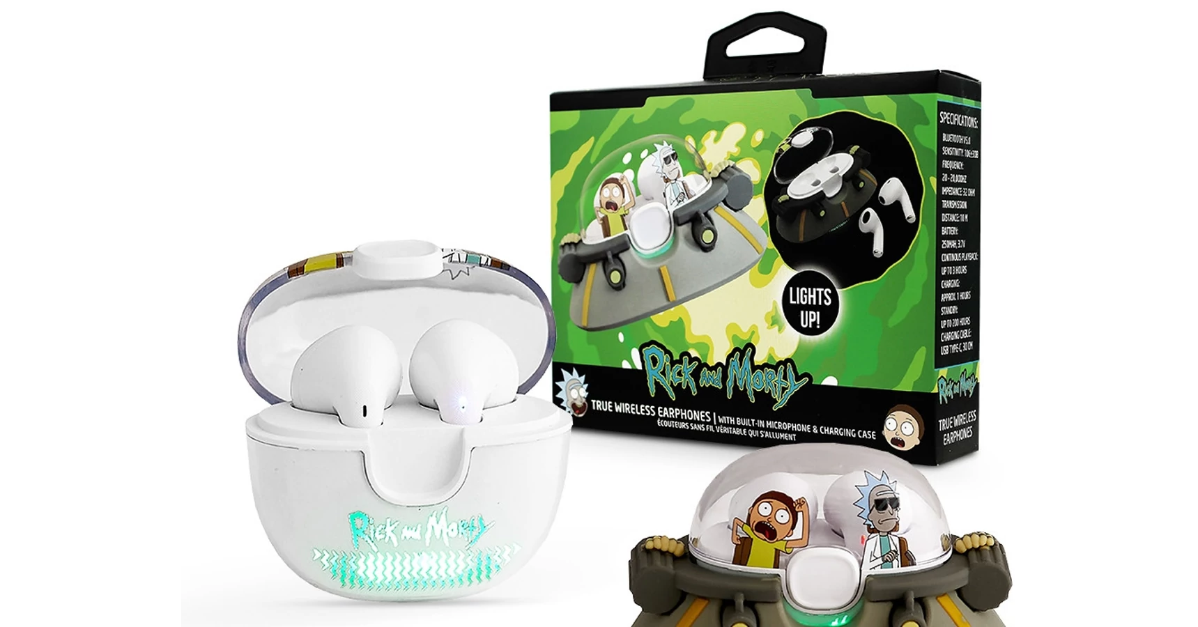 Rick and Morty TWS Bluetooth sztereó headset v5.0 + töltőtok - Rick and ...