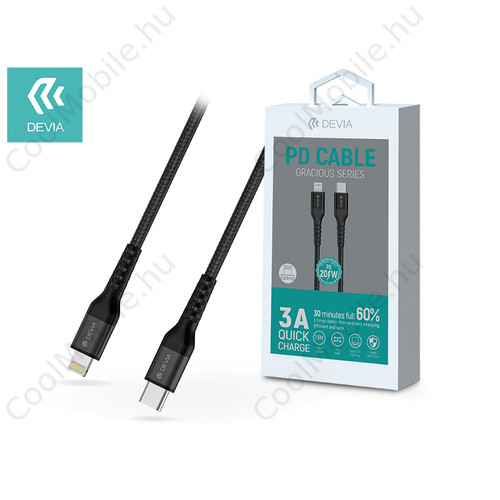 Devia USB Type-C - Lightning adat- és töltőkábel 1,5 m-es vezetékkel ...