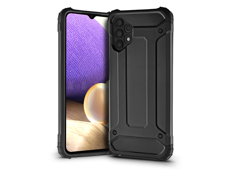 Samsung A326B Galaxy A32 5G ütésálló hátlap - Armor - fekete - Kemény ...