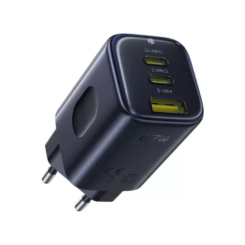 Baseus PicoGo 2xUSB-A-USB-C hálózati gyorstöltő adapter, 67W, 3.35A ...